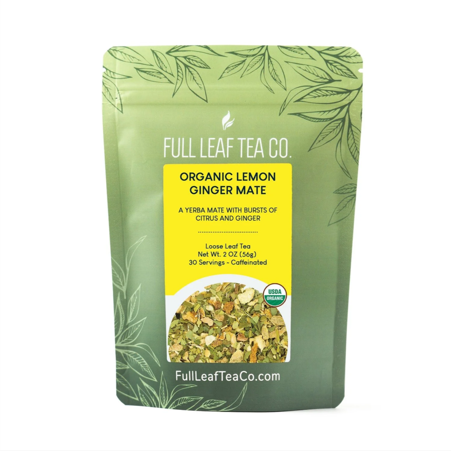 Organic Lemon Ginger Mate Tea – 2 oz. – Organic Bread of Heaven